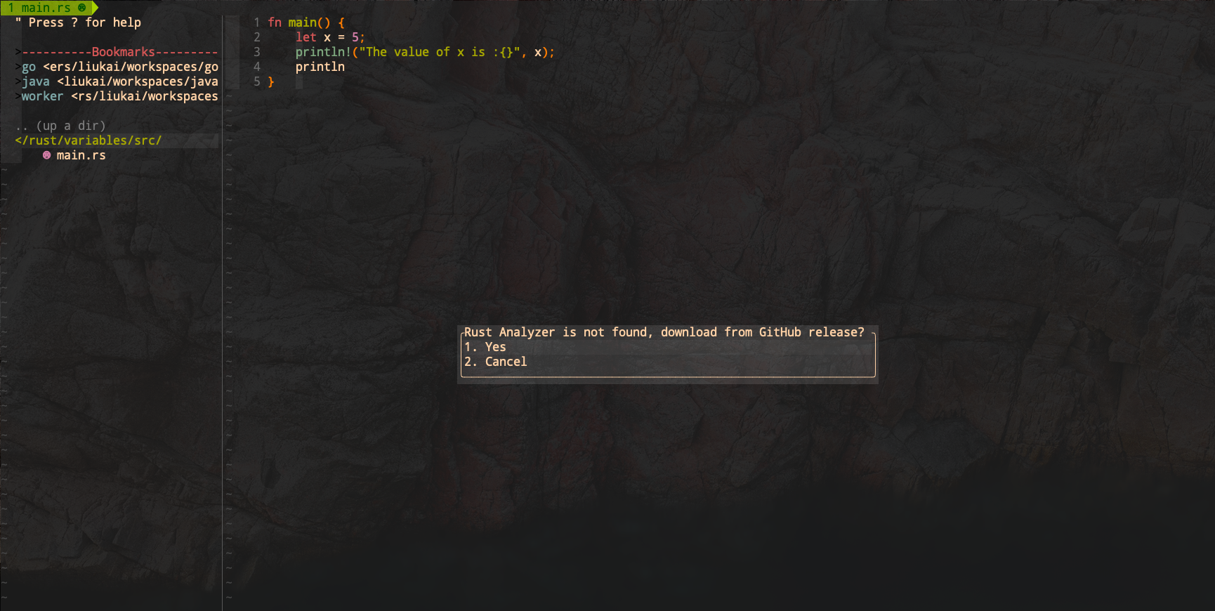 rust-vim整合基于rust-analyzer-腾讯云开发者社区-腾讯云
